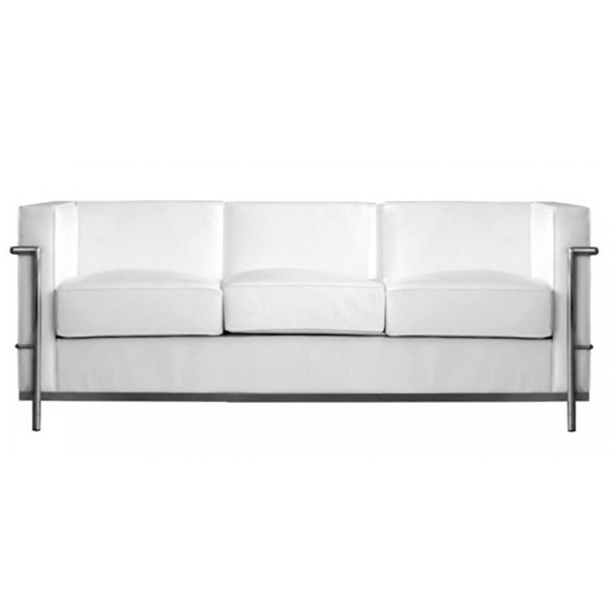 Sofa LC2 de 3 Lugares Branco ou Preto