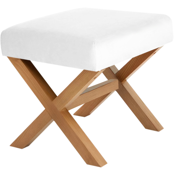 Banqueta Baixa/Puff Otto - Madeira - Disktem